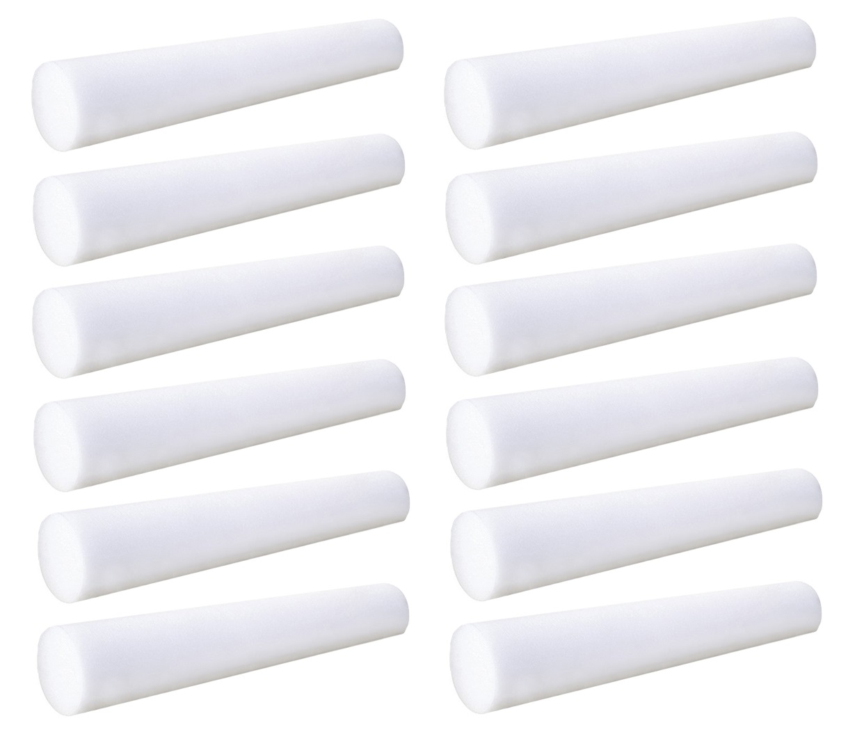CASE OF 6" Foam Roll ROUND, White 6" x 36" - CASE of 12-ROL